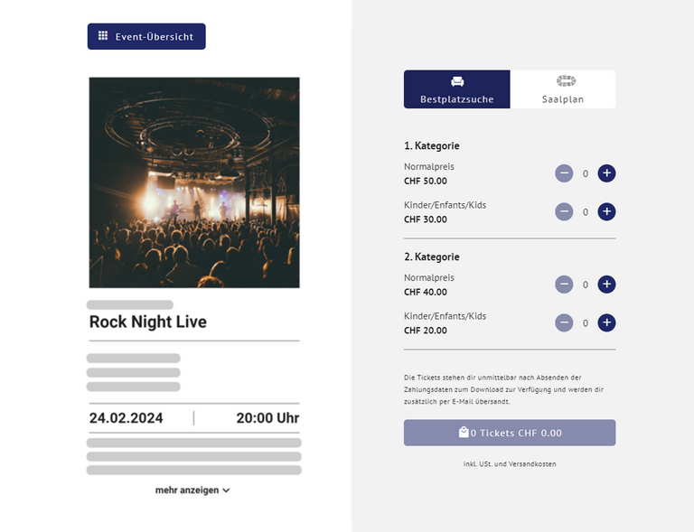 Dein Ticketshop für Konzerte | Ticketcorner.Light
